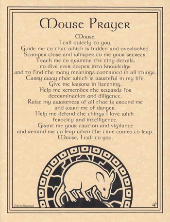 Mouse Prayer poster – Magic Under the Moonlight